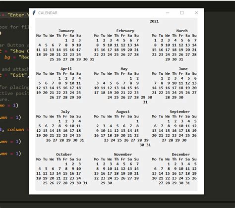 python gui calendar using tkinter techno blogs