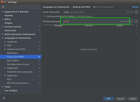 [resolved] ubuntu languages and frameworks npm not found ides