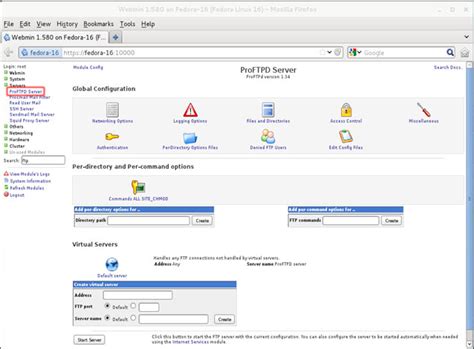 installing and configuring linux webmin linux web based