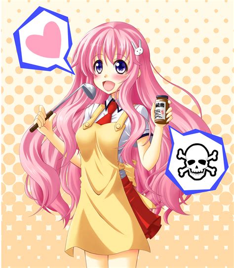 Safebooru 1girl Apron Baka To Test To Shoukanjuu Blush Breasts Hair