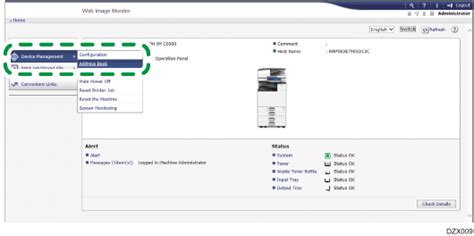 web image monitor default password resetting admin password or