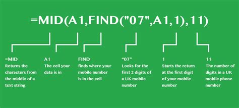 how to extract a mobile number from a cell containing text in excel