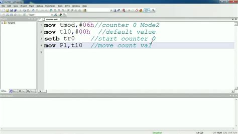 8051 counter example explanation in assembly language programming youtube