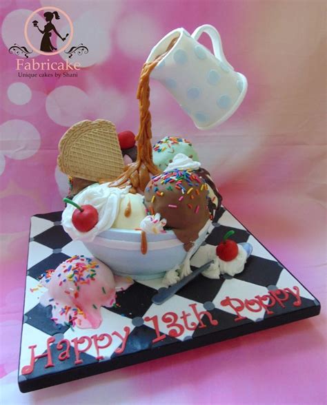 Giant Ice Cream Sundae Cake Giant Ice Cream Realistic Cakes Gravity