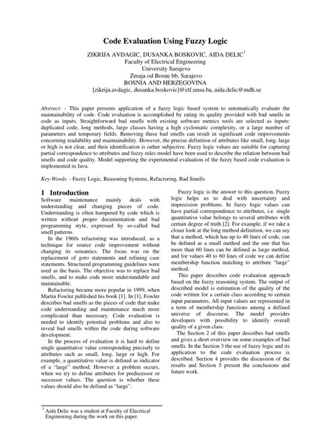pdf code evaluation using fuzzy logic