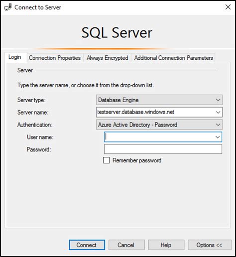configure azure active directory authentication azure