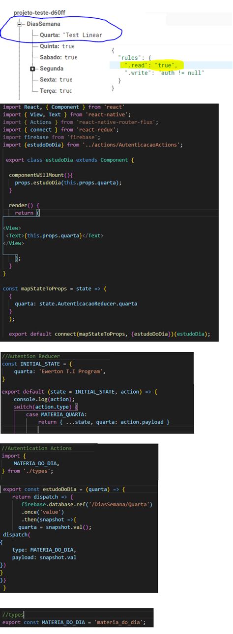 reactjs react native can t read database firebase stack overflow