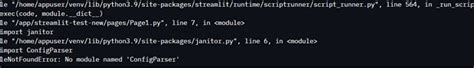 modulenotfounderror no module named configparser ☁️ streamlit