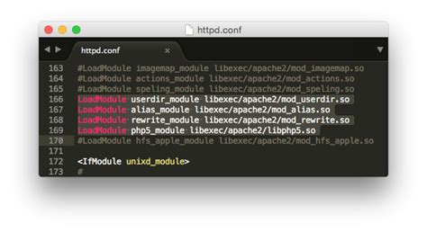 setup local web server with apache and php on os x