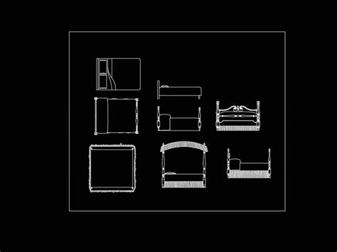 Vários Designs De Cama Em Autocad Baixar Cad Grátis 415 6 Kb
