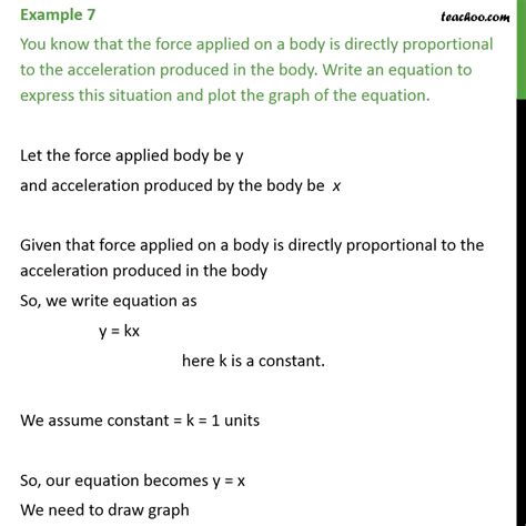 Acceleration Equation Example