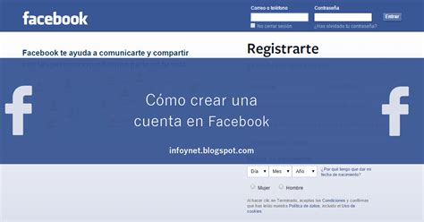 infonet crear una cuenta en facebook