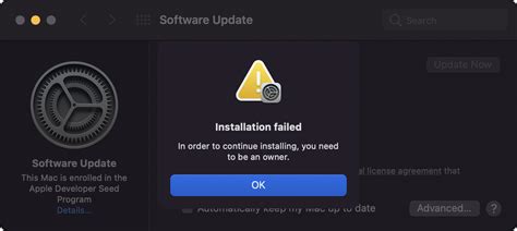 macos monterey beta 2 update fails apple developer forums