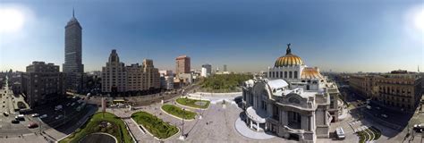 Vista Aérea Del Palacio De Bellas Artes Ciudad De México 360 Panorama