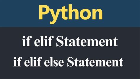 if elif and if elif else statement in python hindi youtube