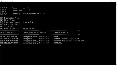 uma ferramenta criada em python para buscar list de proxy ativos