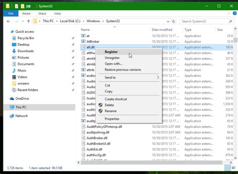 add register dll context menu commands for dll files in windows 10