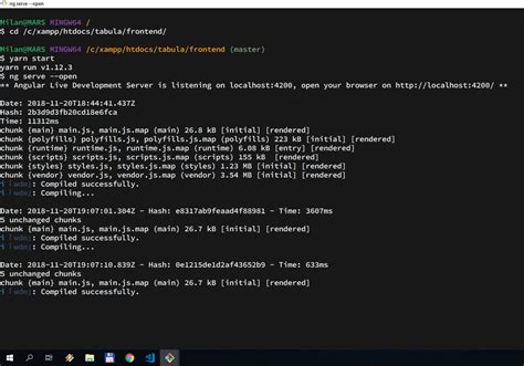 no colours for chunk list in git bash when using `yarn