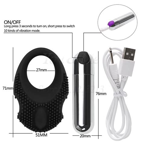 New Usb Rechargeable 10speed Penis Vibrating Ring For Men Powerful G