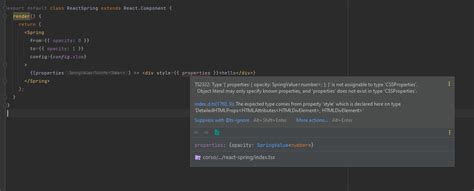 typescript style is not assignable to type cssproperties · issue