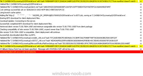 how to fix hash mismatch for default client configuration manager