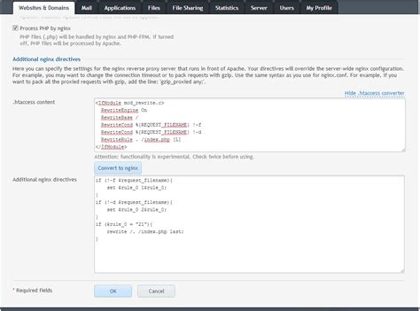 convert apache htaccess rewrite rules to nginx rewrite rules