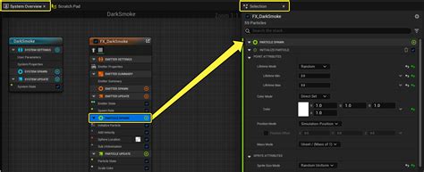 how to create a dark smoke effect in niagara for unreal engine unreal