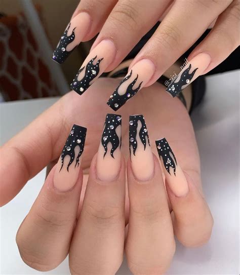 Black Nail Inspo Grunge Broccoli Fashion Nails Punk Nails Grunge