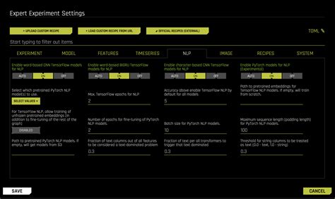 nlp in driverless ai — using driverless ai 1 9 0 6 documentation