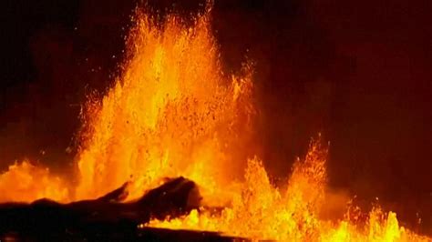 Iceland Volcano Erupts After Weeks Of Seismic Activity World News