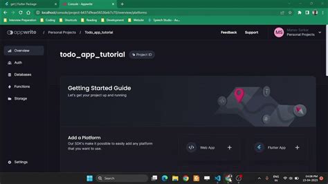 appwrite flutter todo app tutorial part 1 installation and setup