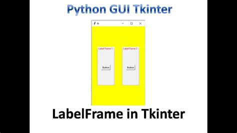 labelframe in tkinter python tkinter gui tutorial part28 youtube