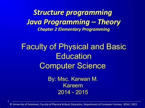 java programming elementary programming