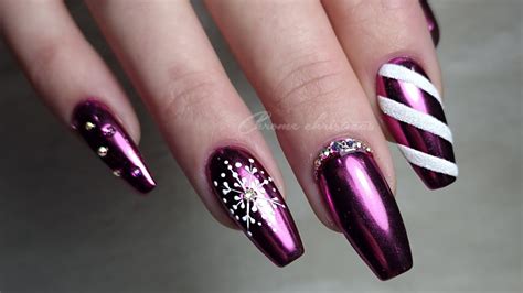 Chrome Christmas Nails Youtube