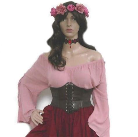 Ready To Ship Plus Renaissance Blouse Corset Ties Chemise Wench Pirate
