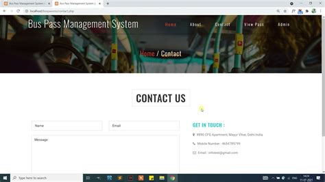 bus pass management system using php and mysql phpgurukul youtube