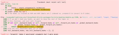 typeerror forward takes 2 positional arguments but 3 were given