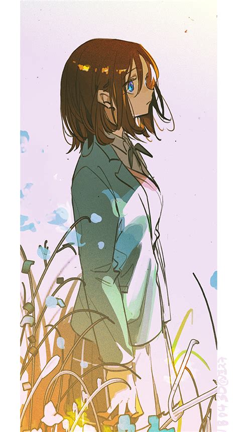 The Big Imageboard Tbib 1girl Blue Eyes Breasts Brown Hair