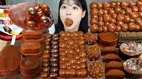 Asmr Mukbang 초콜릿 디저트 초코 아이스크림 케이크 먹방 And 레시피 Chocolate Dessert Ice Cream