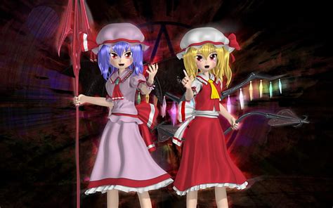 Sisters Scarlet Cg Scarlet Wing Horror Anime Touhou Anime Girl
