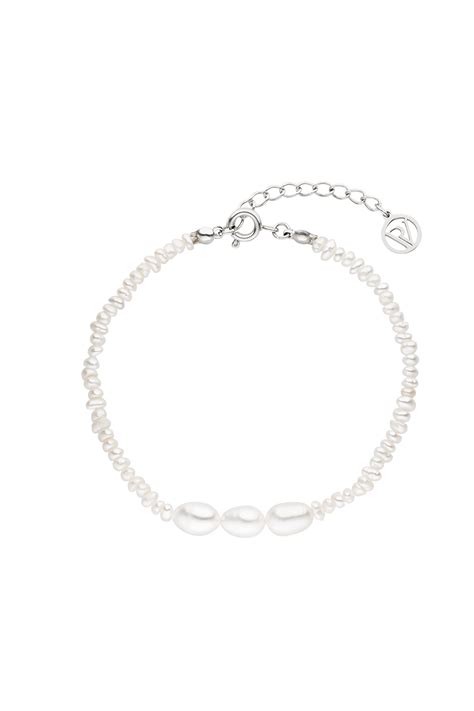 Freshwater Pearl Bracelet Silver