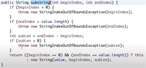 scrutiny java part 14 how does substring inside string works