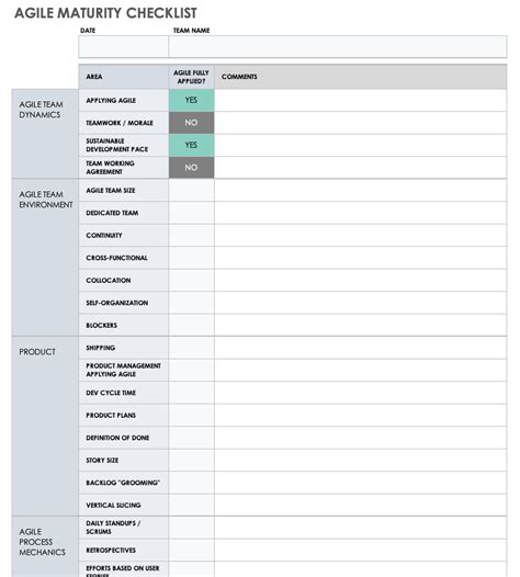 Free Agile Maturity Assessment Templates Smartsheet