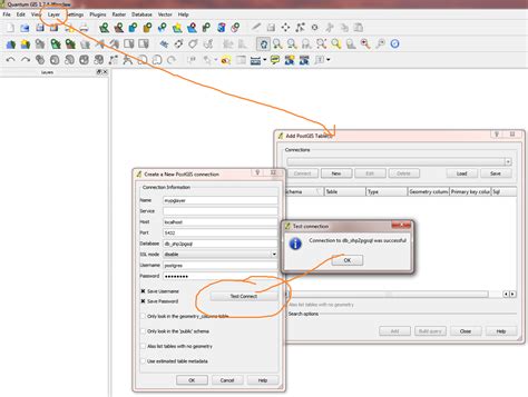 how to connect spatial database postgis with qgis gis