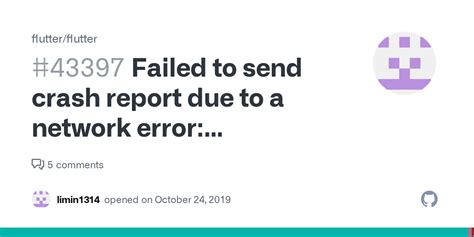 failed to send crash report due to a network error socketexception