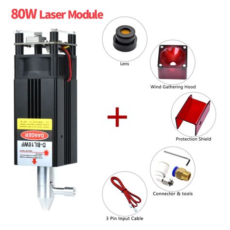 80w Laser Module With Air Assist Laser Head For Cnc Laser Engraving