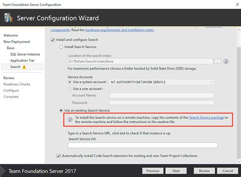 install configure search azure devops microsoft docs
