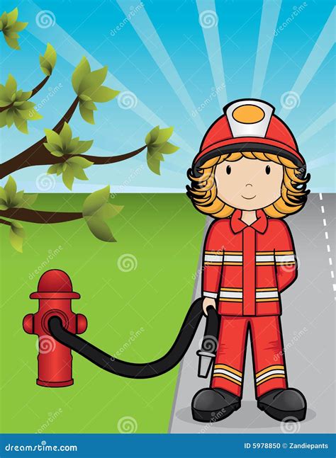 Fire Girl Vector Stock Vector Image Of Clean Leaf 5978850