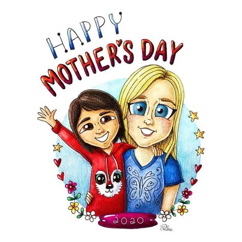 Super Mom Mothers Day Custom Illustration Mommies Drawing Mothers