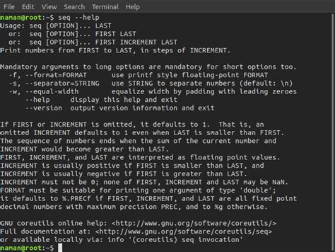 seq command in linux with examples geeksforgeeks